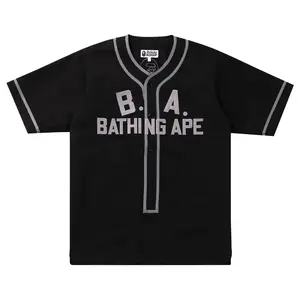 A BATHING APE Baseball Shirt - Black