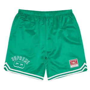 Supreme X Mitchell & Ness Satin Basketball Short - Green