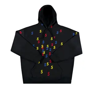 Supreme Embroidered Hooded Sweatshirt - Black