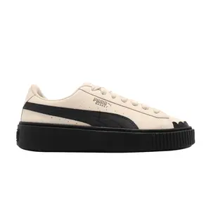 PUMA Wmns Basket Platform Scallop - White
