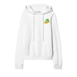 Off-White Brush Arrows Logo Hoodie - White