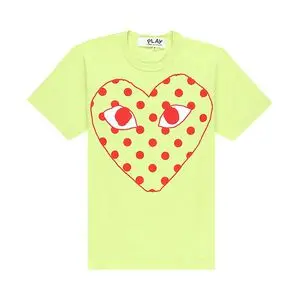 Play Comme Des Garcon Big Dot Heart T-shirt - Green