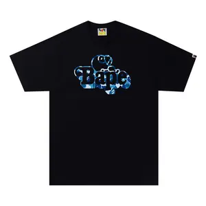 A BATHING APE Abc Camo Milo On Tee - Black