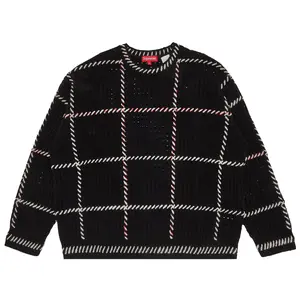 Supreme Quilt Stitch Sweater - Black