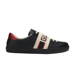 Gucci Ace Leather Sneakers - Black