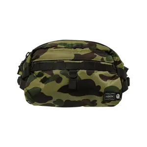 A BATHING APE X Porter Yoshida 1st Camo Waist Bag - Green