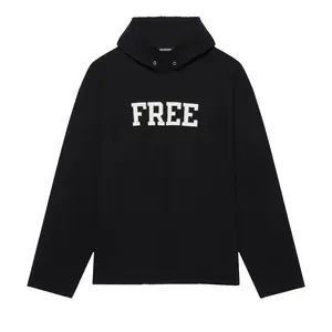 Balenciaga Embroidered Hoodie - Black