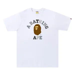 A BATHING APE Colors College Tee - White