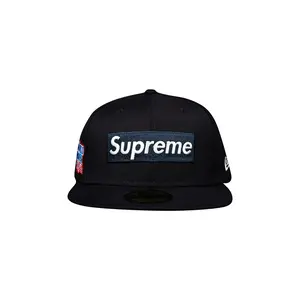 Supreme World Famous Box Logo New Era Cap - Blue