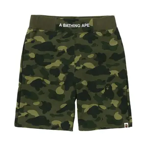 A BATHING APE Color Camo Sweatshorts - Green
