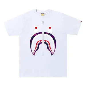 A BATHING APE Color Camo Shark Tee - White