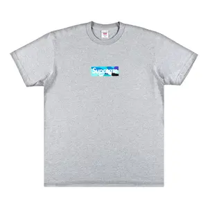 Supreme X Emilio Pucci Box Logo Tee 'heather /blue - Grey