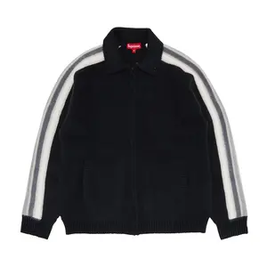 Supreme Sleeve Stripe Zip Up Sweater