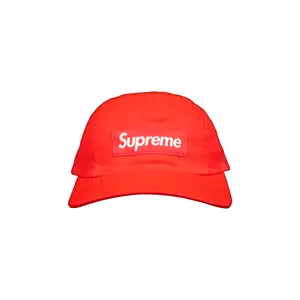 Supreme Washed Chino Twill Camp Cap - Red
