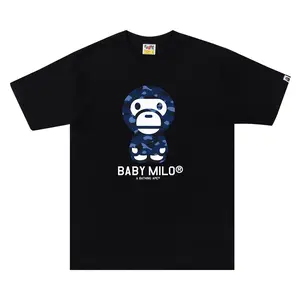 A BATHING APE Color Camo Baby Milo Tee /navy - Black