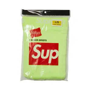 Supreme X Hanes Boxer Briefs 'fluorescent - Yellow