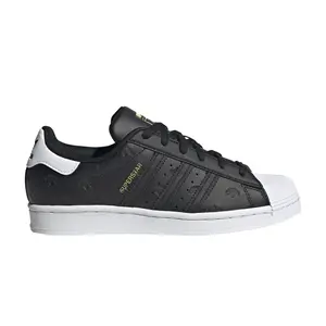Adidas Superstar Allover Debossed Trefoils Sneakers - Black