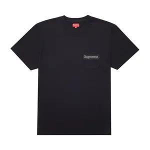 Supreme Mesh Stripe Pocket Tee - Black