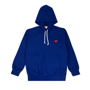 Play Comme Des Garcon Heart Hooded Sweatshirt - Blue