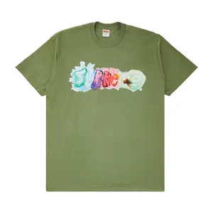 Supreme Watercolor Tee 'light Olive - Green