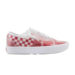 VANS Slip-skool Comfycush Block Checker Sneakers - Red