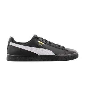 PUMA Clyde Core Leather Foil Sneakers - Black