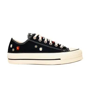 CONVERSE Chuck Taylor All Star Lift Low Daisy Embroidery - Black
