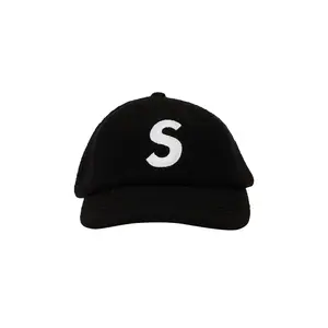 Supreme Boiled Wool S Logo 6-panel Cap - Black