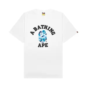 A BATHING APE Abc Camo College Tee /blue - White