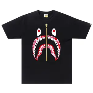 A BATHING APE Abc Camo Shark Tee - Black