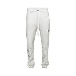 Amiri Cracked Dye Logo Sweatpants - White