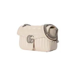 Gucci Gg Marmont Small Shoulder Bag - White