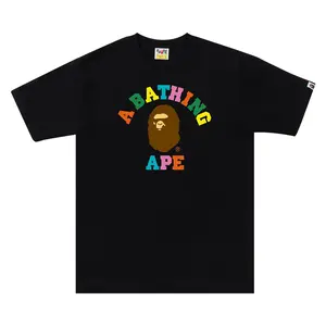 A BATHING APE Colors College Tee - Black