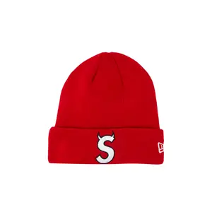Supreme X New Era S Logo Beanie - Red | Editorialist