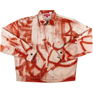 Supreme X Christopher Wool Denim Work Jacket - Red