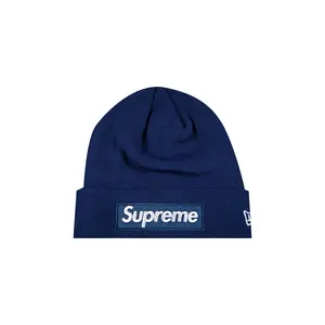 Supreme X New Era Box Logo Beanie - Blue