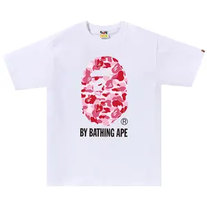 A BATHING APE Abc Camo Bathing Ape Tee /pink - White