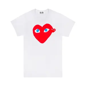 Play Comme Des Garcon T-shirt / Red / Blue