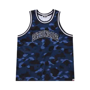 A BATHING APE Color Camo Basketball Tank Top - Blue