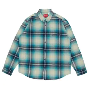 Supreme Shadow Plaid Flannel Shirt - Blue