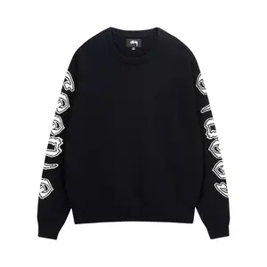 StÜssy Sleeve Logo Sweater - Black