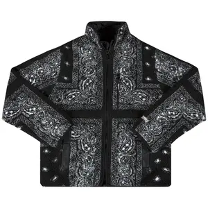 Supreme Reversible Bandana Fleece Jacket - Black