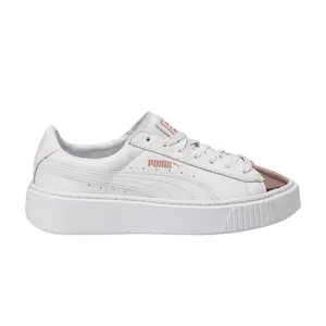 PUMA Basket Platform Metallic Sneakers - White