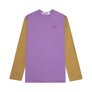 Play Comme Des Garcon Bi-colour T-shirt - Purple
