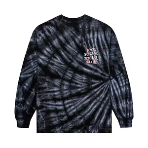 ANTI SOCIAL SOCIAL CLUB Kkoch Wifi Tie Dye Long-sleeve - Black