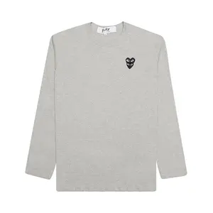 Play Comme Des Garcon Stacked Heart Long-sleeve T-shirt - Grey
