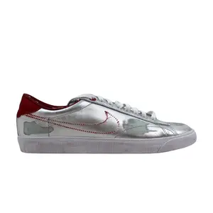 Men's metallic silver sneakers