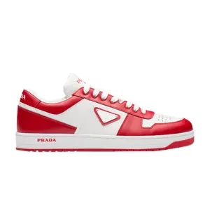 Prada Downtown Leather Sneakers - White