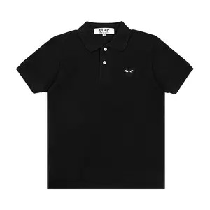 Play Comme Des Garcon Emblem Polo Shirt - Black