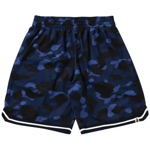 A BATHING APE Color Camo Wide Fit Basketball Shorts - Blue